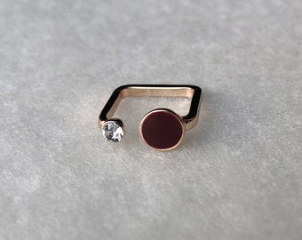 Red Square Ring | Etsy