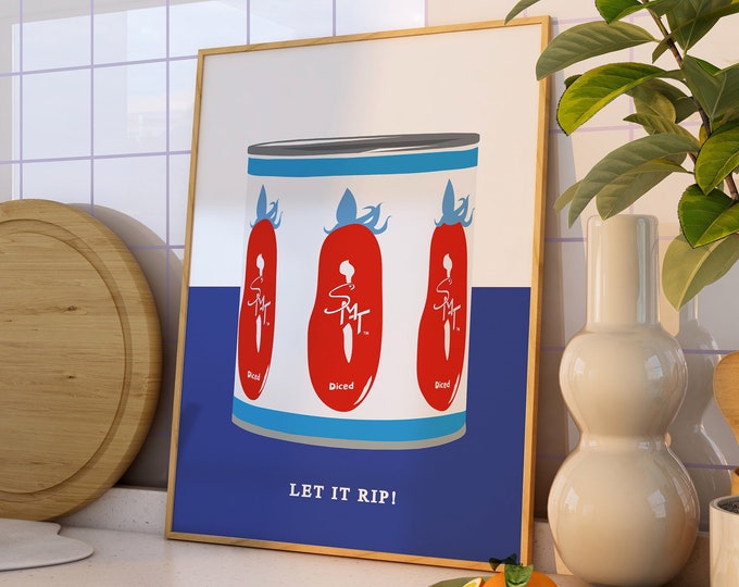 Let It RIP the Bear Print, A4, A3, A2 and A1 Unframed Colourful Wall ...