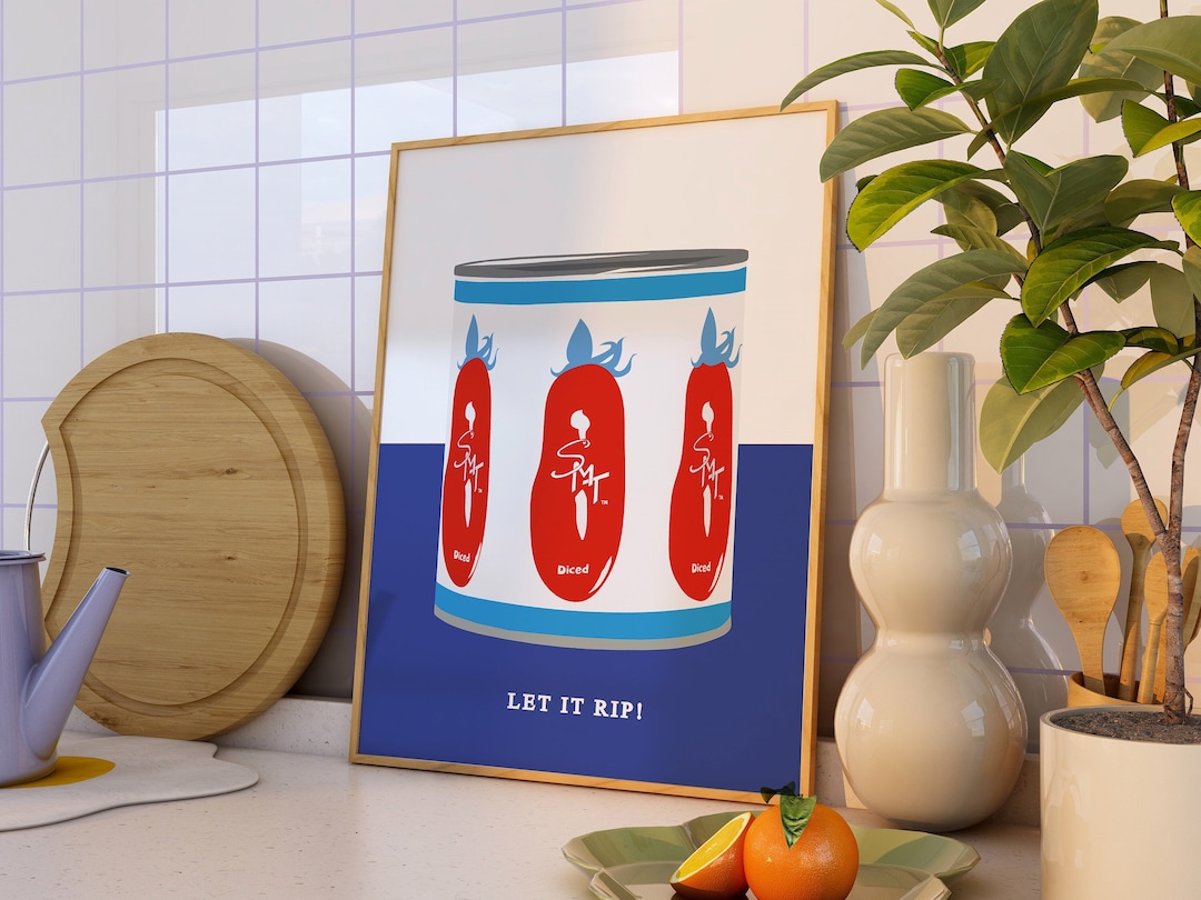 Let It RIP the Bear Print, A4, A3, A2 and A1 Unframed Colourful Wall ...