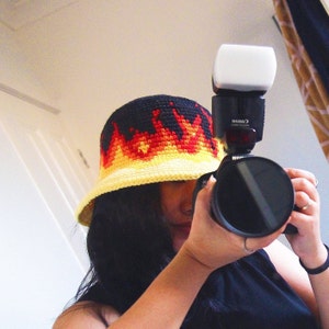 Flame Bucket Hat Crochet PATTERN size Adjustable - Etsy