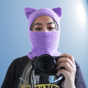 Cat Ear Balaclava Ski Mask Crochet Pattern - Etsy