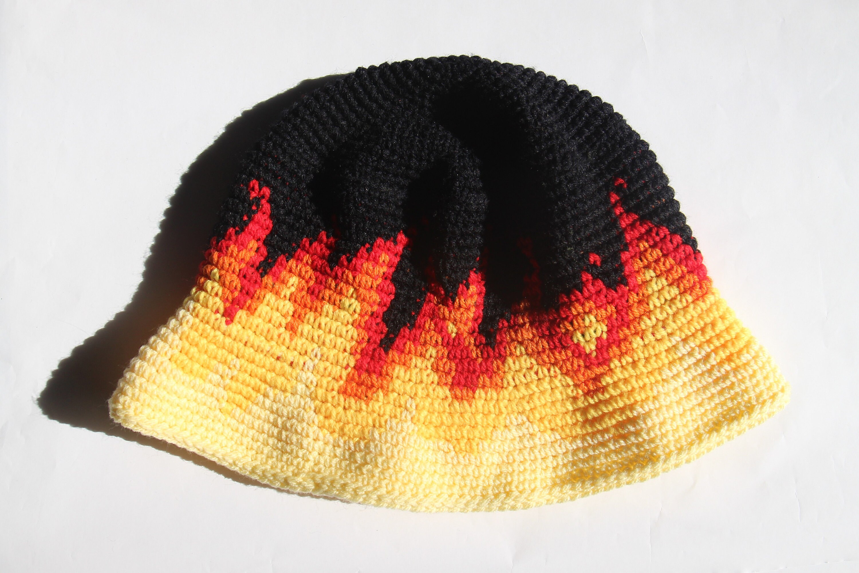 Flame Bucket Hat Crochet PATTERN size Adjustable | Etsy Australia