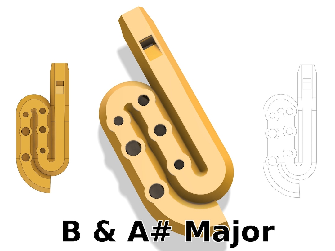 B & A Major 3D Printable Flutes. Easy to Print, Compact and Strong ...