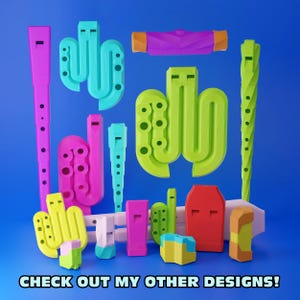 Octo Tune Harmonizer C Major Scale Drone Flute - 3D Printable ...