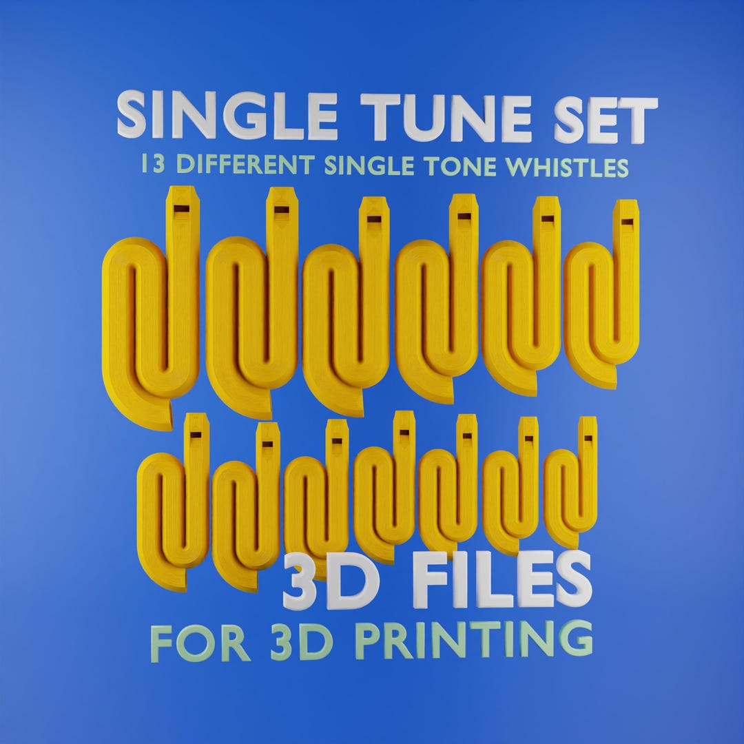 Single Tune - 3d-printable Single Tone Whistle Set – Chromatic Scale C5 ...