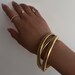 18k Gold Bangle, Gold Stacking Bangles, Gift for Her - Etsy