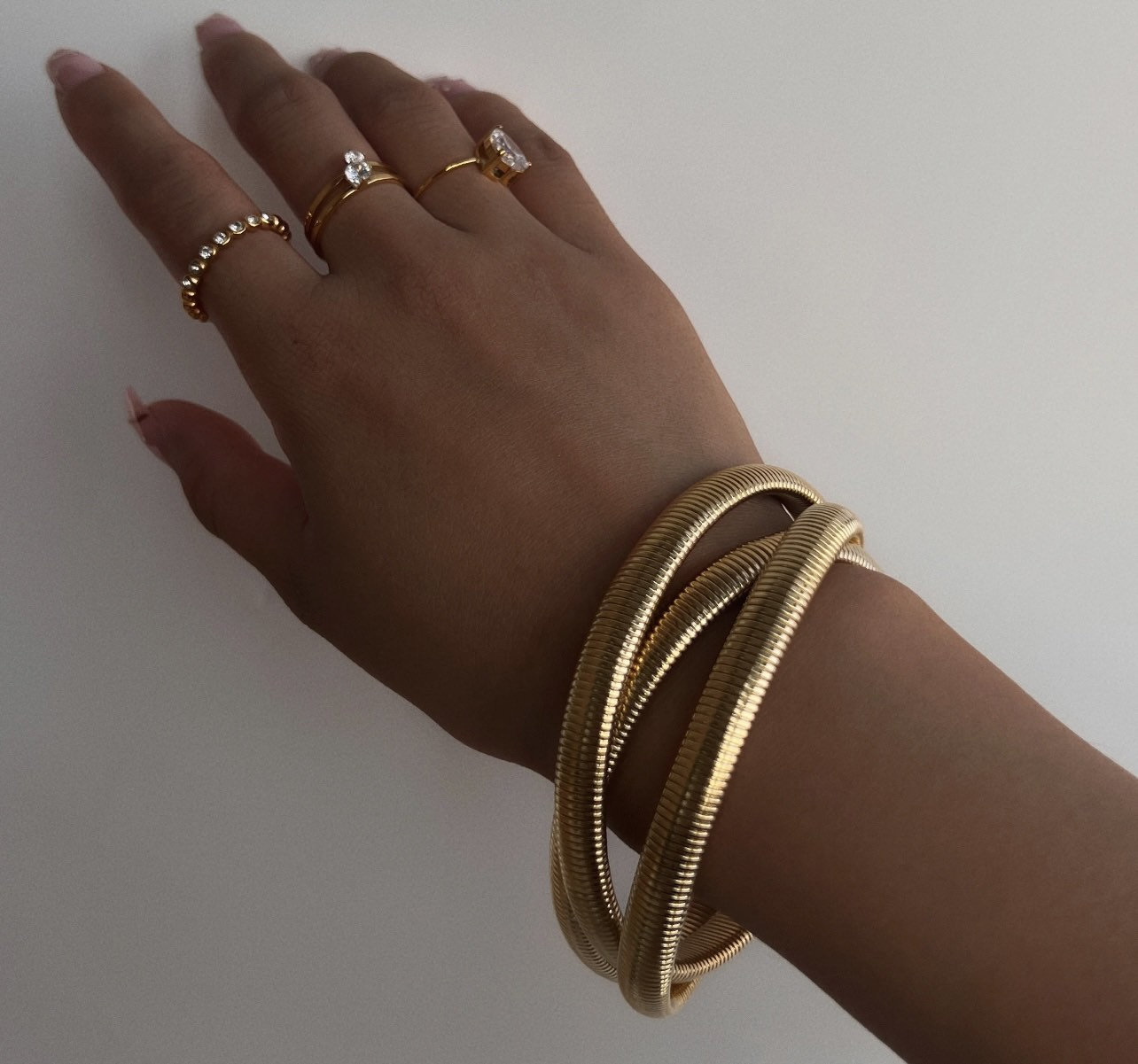 18k Gold Bangle, Gold Stacking Bangles, Gift for Her - Etsy