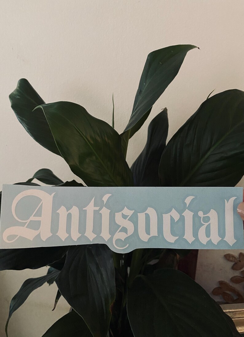 ANTISOCIAL DECAL - Etsy
