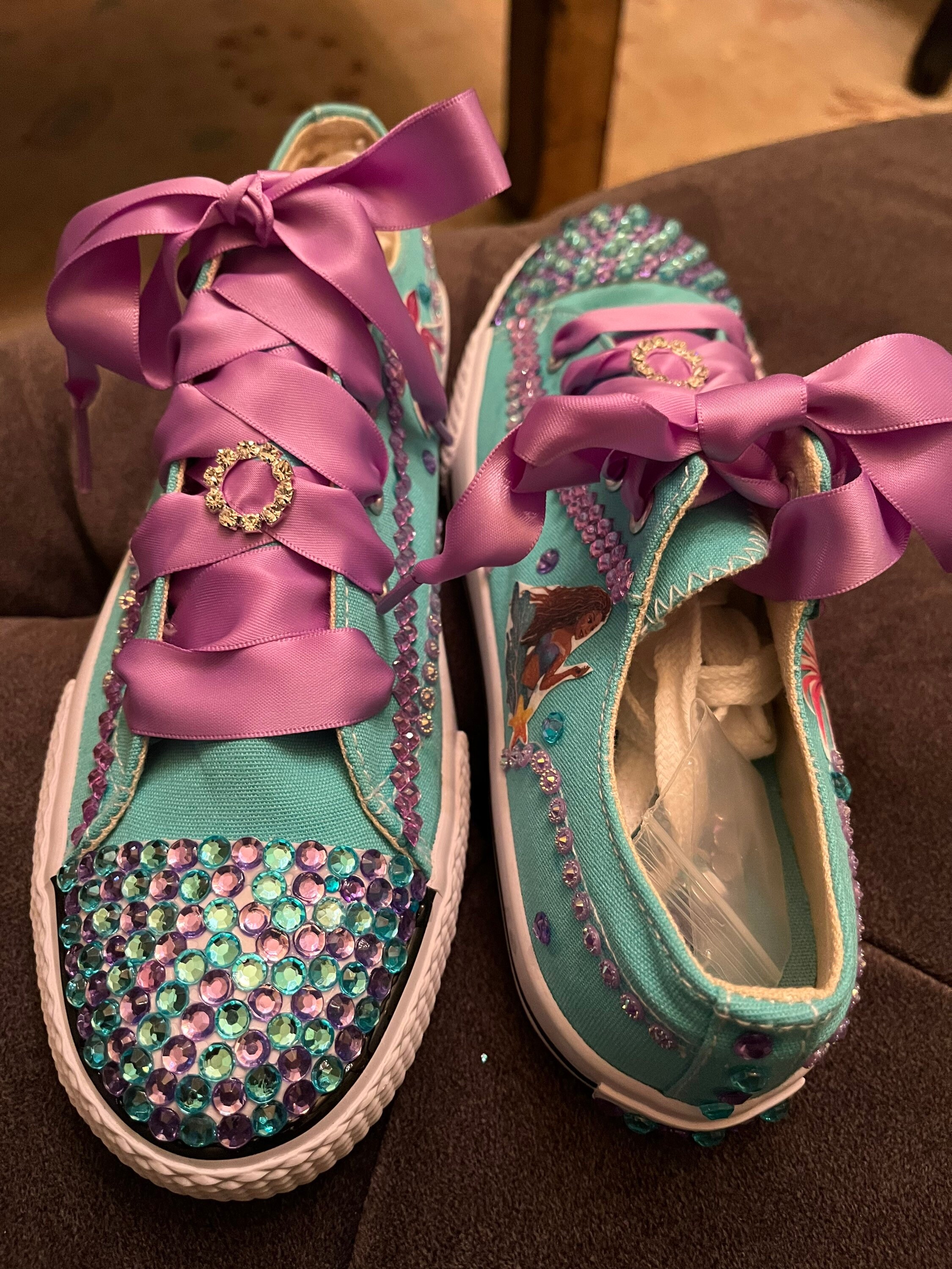 Little Mermaid Inspired Bling -youth Size 6/women’s Siza 8 - Etsy