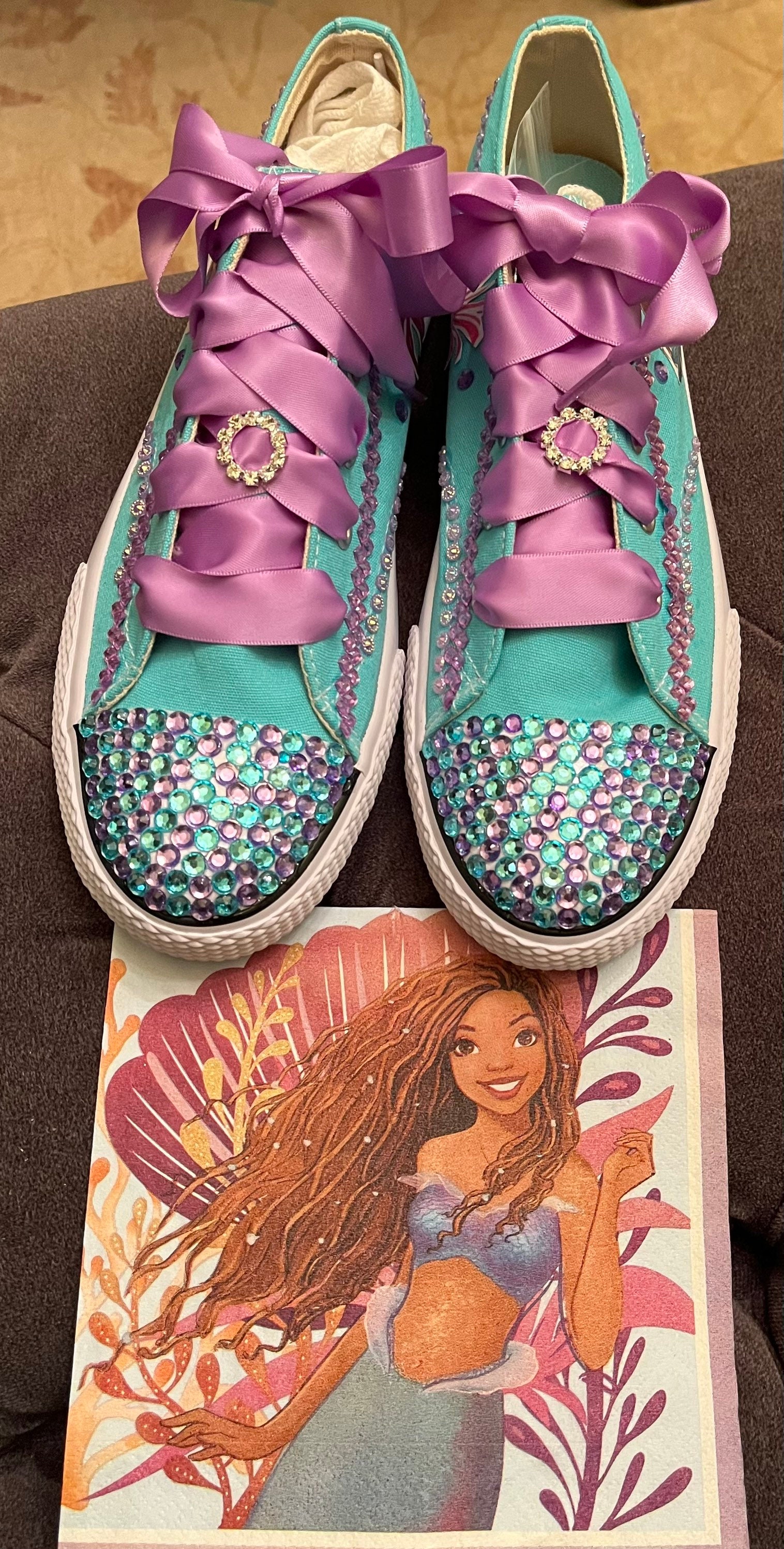 Little Mermaid Inspired Bling -youth Size 6/women’s Siza 8 - Etsy