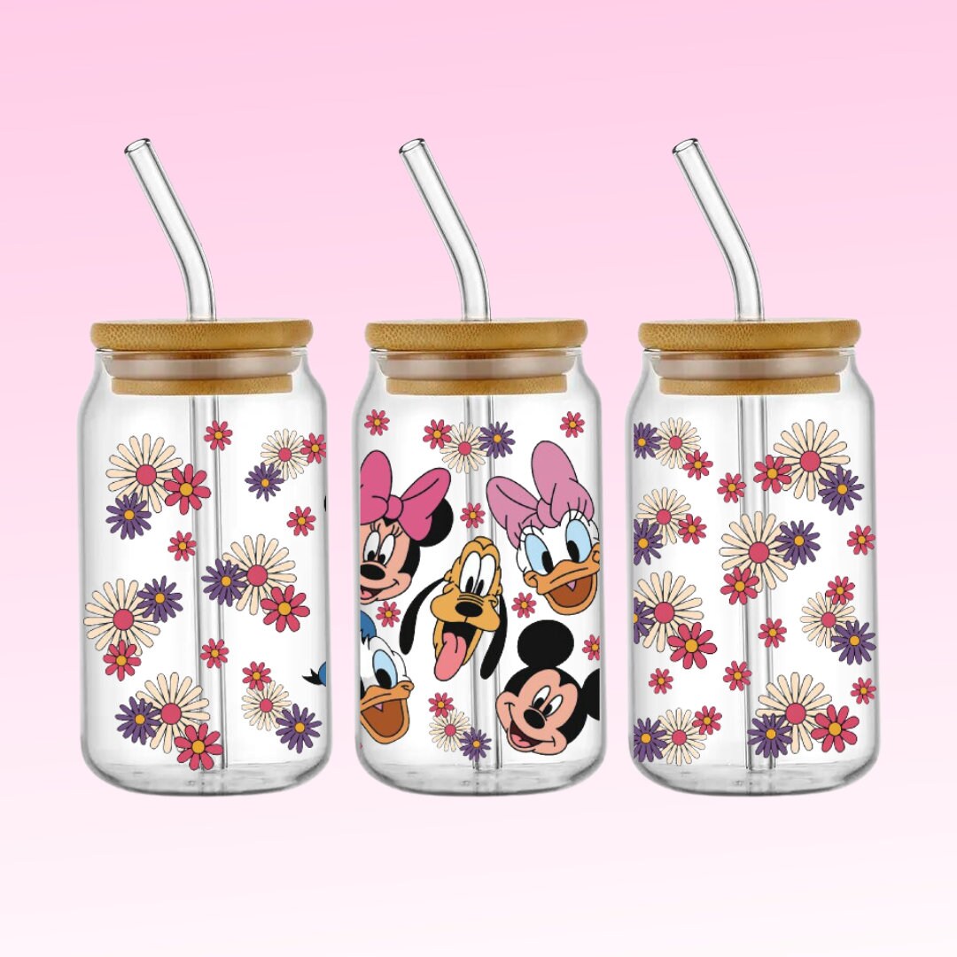 UV DTF Wraps/ Transfer Mouse Flowers Friends Wrap for 16oz - Etsy