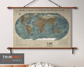 Roll up Map - Etsy