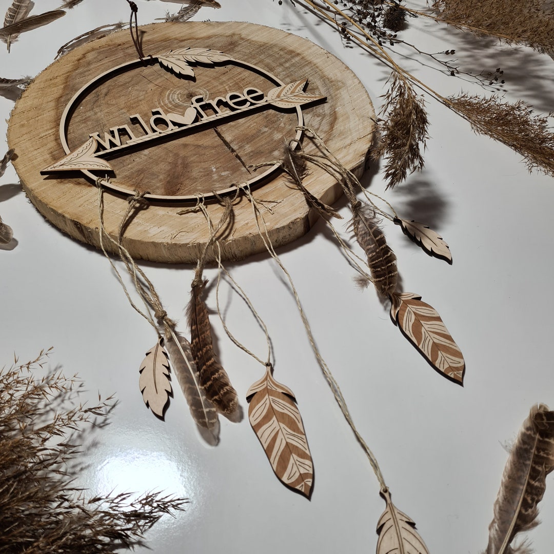 Wooden Wreath "wild & Free" | Wall Decoration | Teepee Tent | Children ...