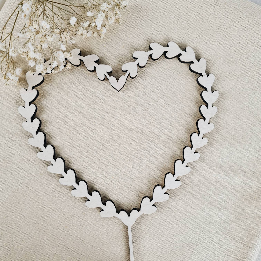 Hearts Cake Topper Cake Topper Wedding Mother's Day Heart Love Cake ...