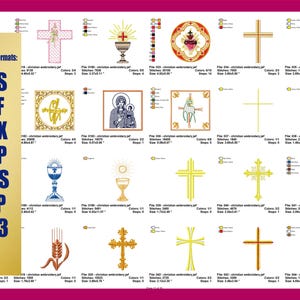 185 Religious Embroidery Designs Bundle, Embroidery Patterns, Bible ...