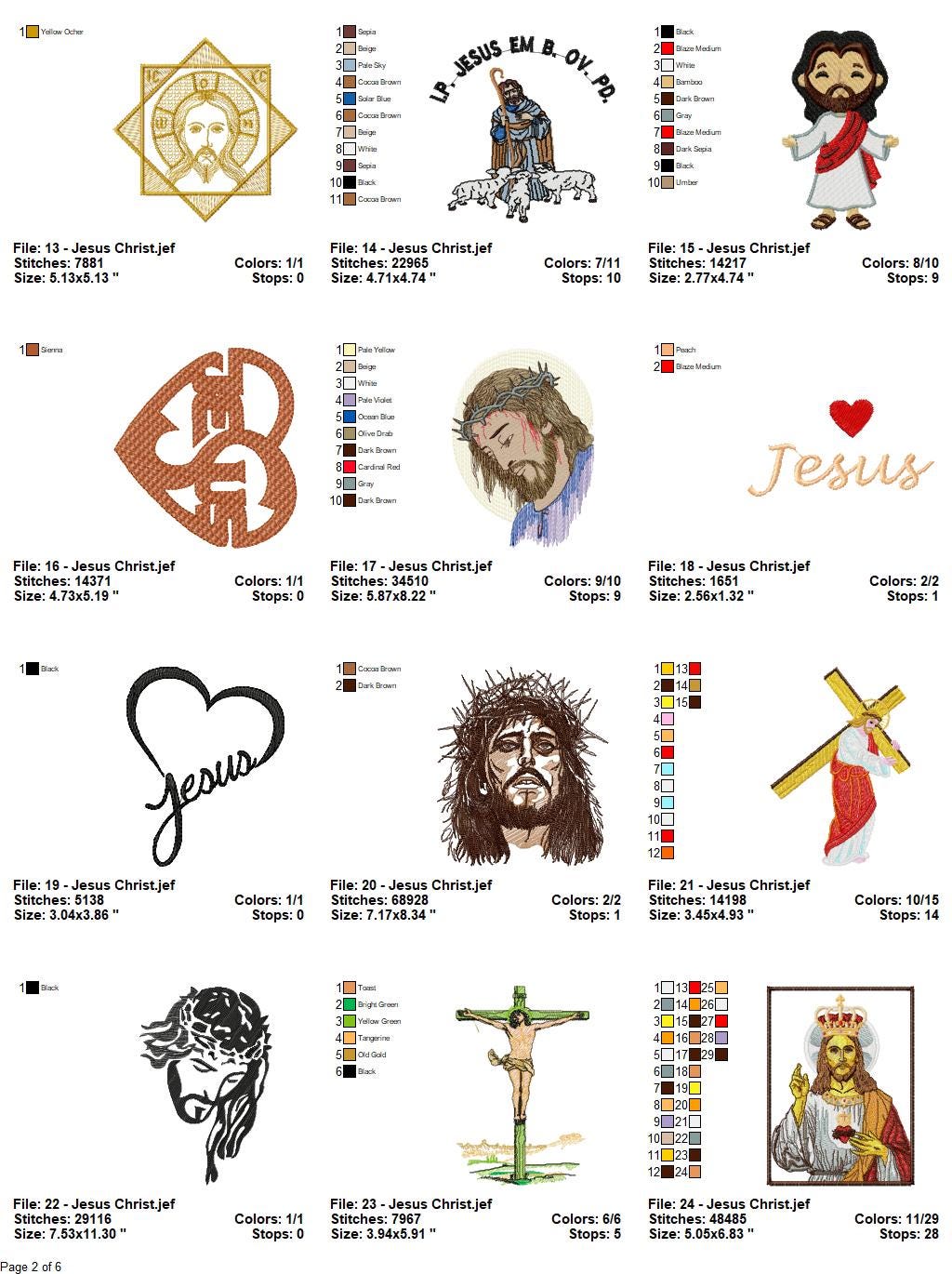 70 Embroidery Files, Face of Christ, Sacred Heart, Religious Designs ...