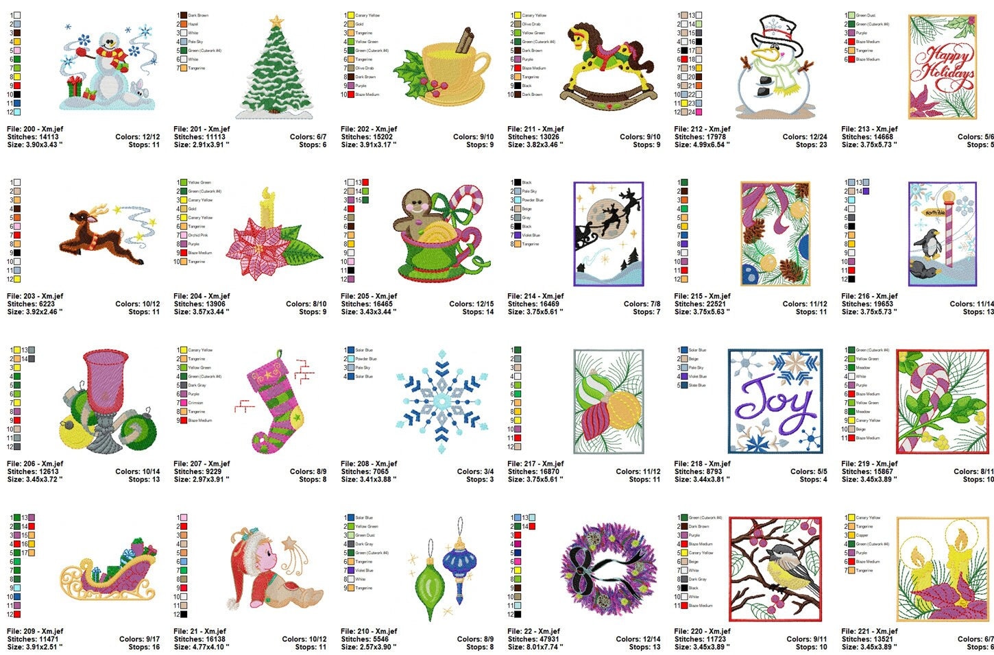 230 Christmas Embroidery Designs Bundle Xmas Merry Chrismas - Etsy