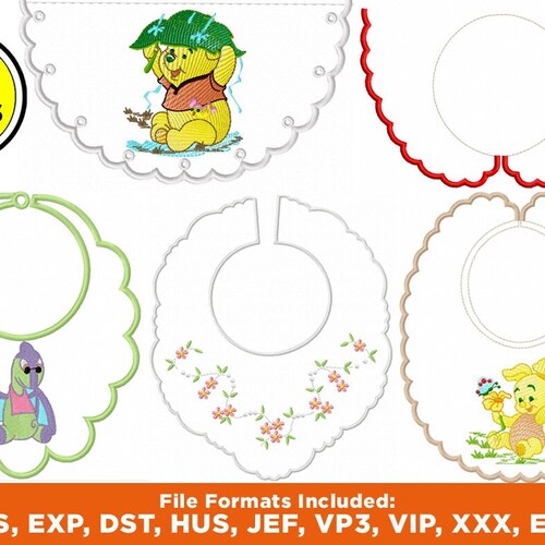 Baby Bibs Embroidery Design Machine Embroidery Pattern 16 - Etsy