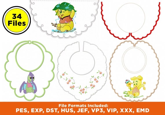 34 Baby Bib Applique Designs Baby Bibs Embroidery Baby Bib - Etsy