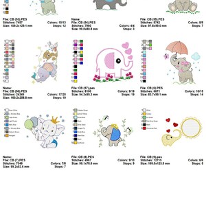 Embroidery Files 50 Designs Elephants Embroidery Design - Etsy
