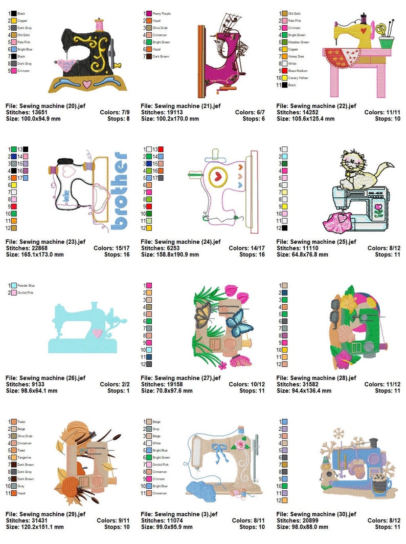 35 Sewing Machine Embroidery Designs- Sewing Machine - Sewing ...