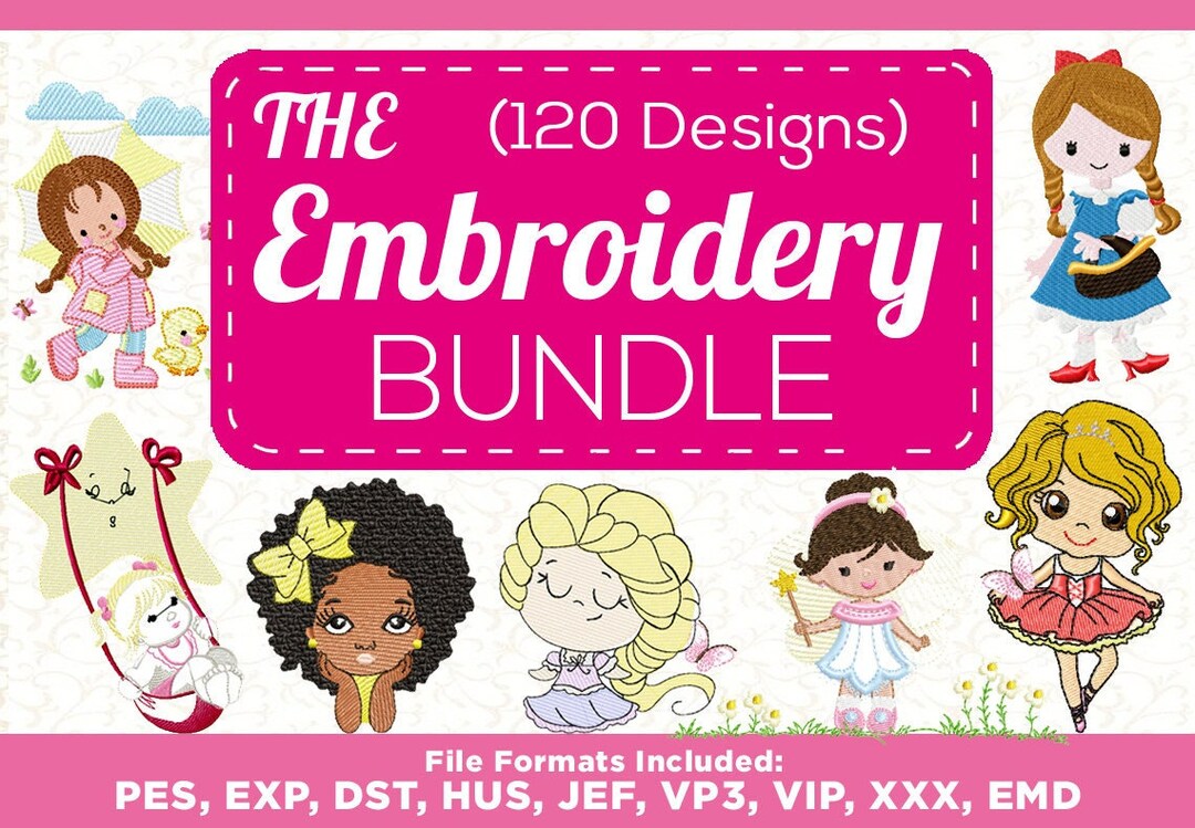 Embroidery Designs Bundle Baby Girl Embroidery Applique Embroidery Baby ...