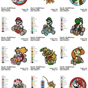 150 Embroidery Super Mario, Embroidery Patterns, Embroidery Design for ...
