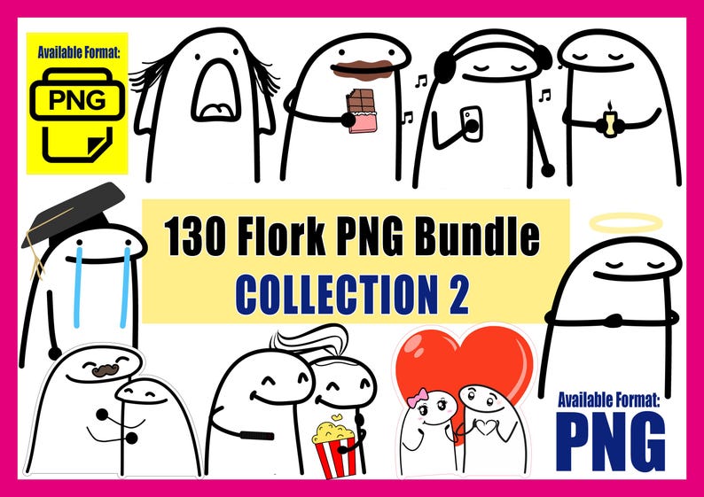 Paquete Flork PNG Colección 2: 130 lindos diseños Flork, imágenes ...