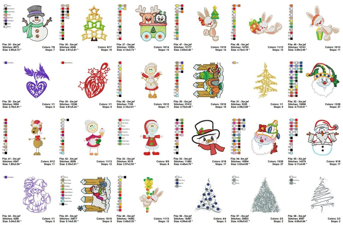230 Christmas Embroidery Designs Bundle Xmas Merry Chrismas - Etsy