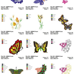100 Embroidery Designs - Butterflies and Flowers - Embroidery Pattern ...