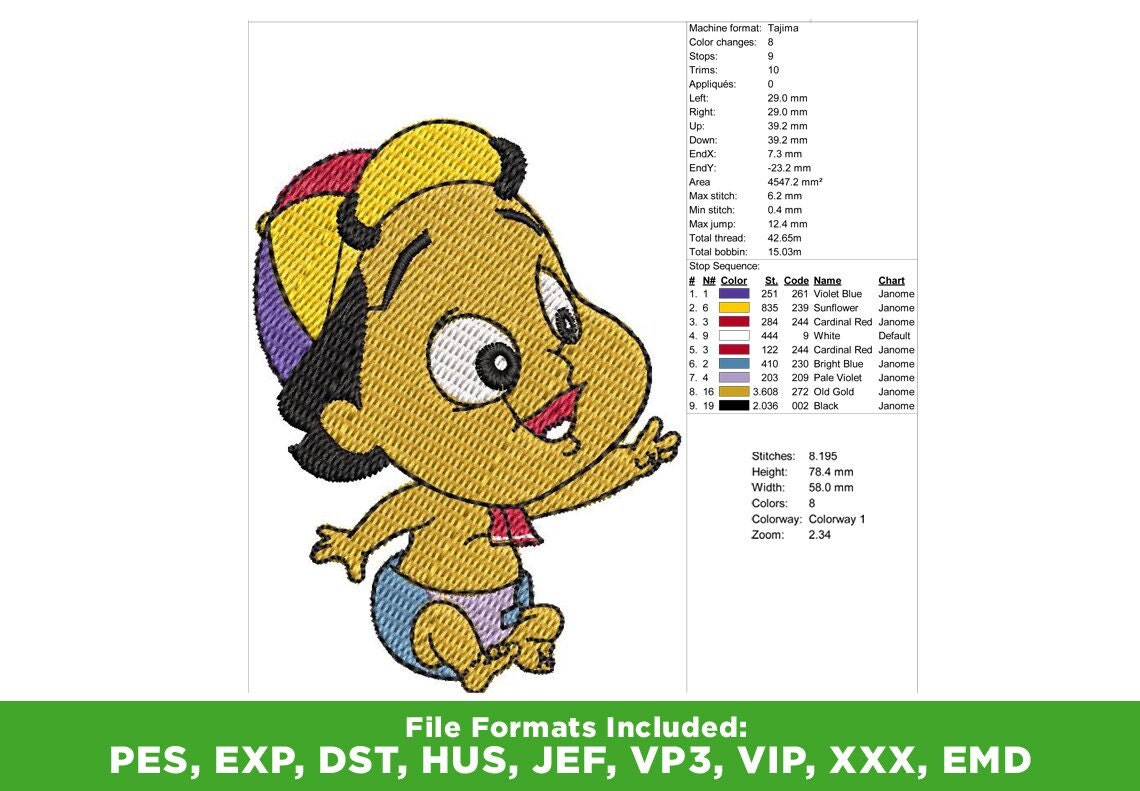 El Chavo Del 8 Bundle Baby Embroidery Baby Aplique Cute - Etsy