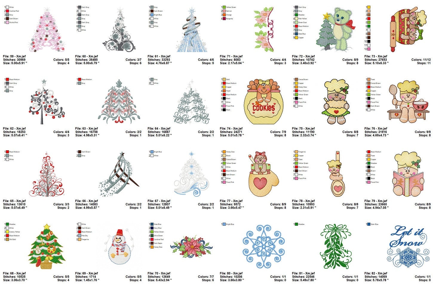 230 Christmas Embroidery Designs Bundle Xmas Merry Chrismas - Etsy