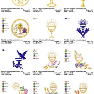 Embroidery Designs Bundle, 54 Religious Embroidery, Bible Embroidery ...