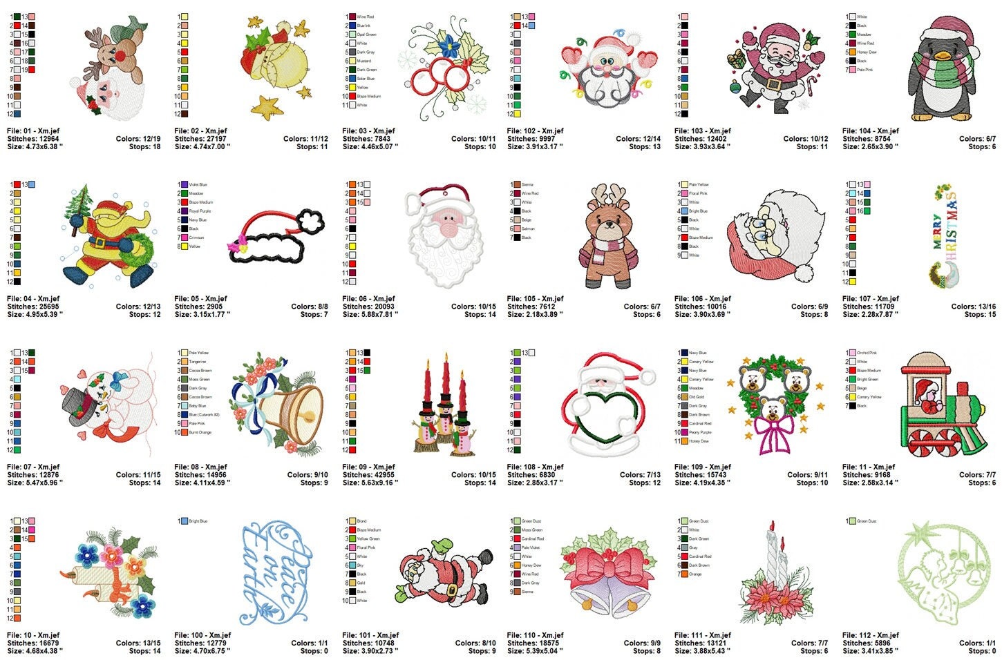 230 Christmas Embroidery Designs Bundle Xmas Merry Chrismas - Etsy