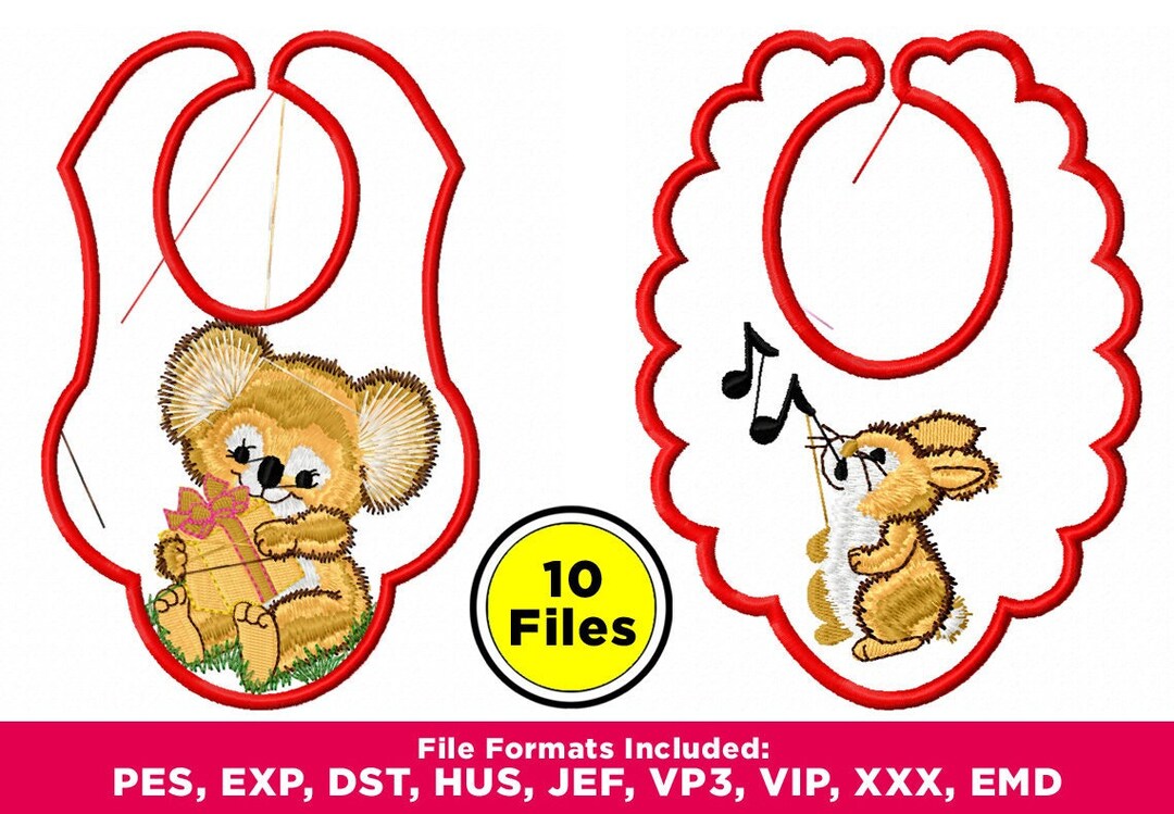 10 Baby Bibs Embroidery – Baby Bib Embroidery Pattern - Baby Machine ...