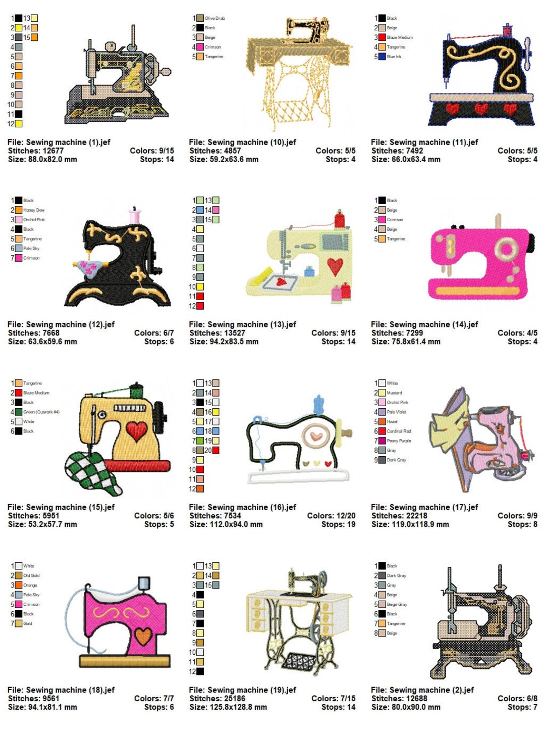 35 Sewing Machine Embroidery Designs- Sewing Machine - Sewing ...