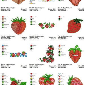 30 Embroidery Designs - Strawberry Embroidery Designs - Strawberry ...