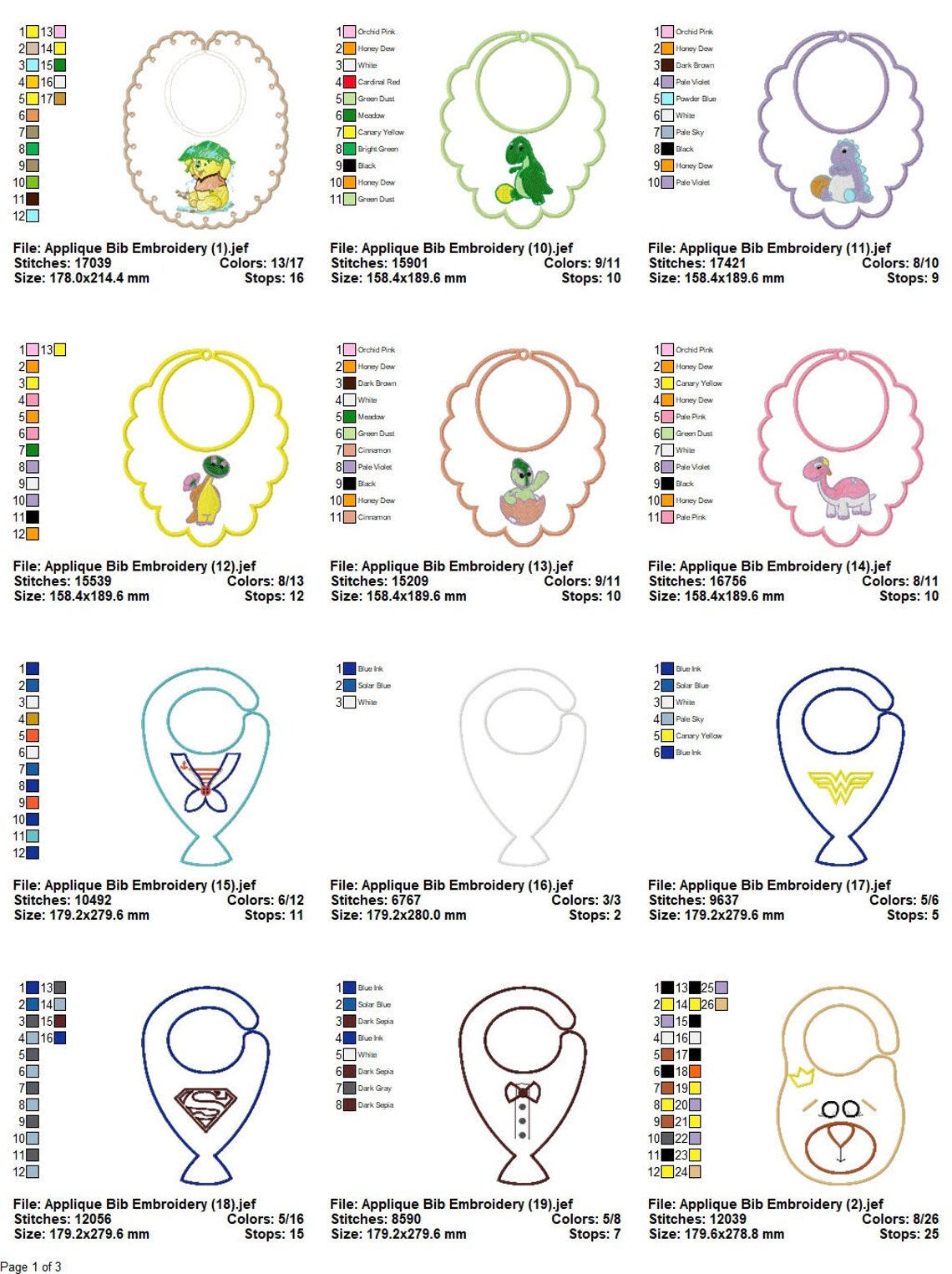 34 Baby Bib Applique Designs Baby Bibs Embroidery Baby Bib - Etsy