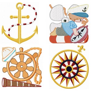 Nautical Machine Embroidery Designs - Sail Boat Embroidery Design ...