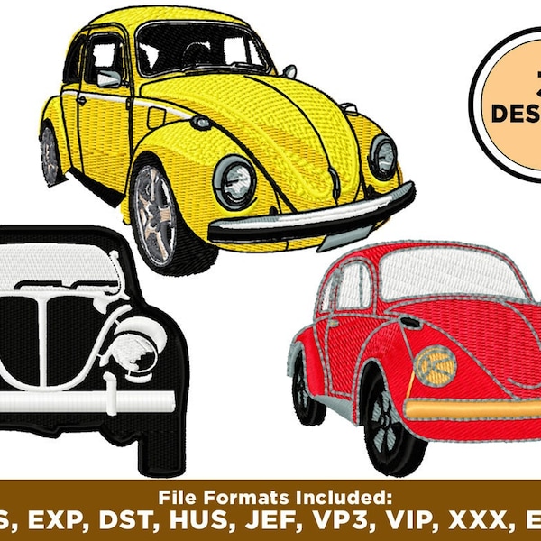 Vw Beetle Embroidery - Etsy
