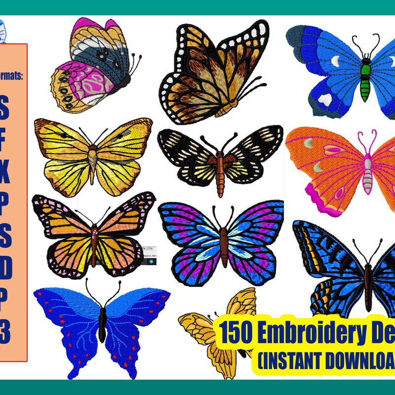 Butterfly Embroidery - Etsy