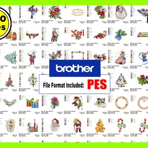 BROTHER PES - 1500 Embroidery Files Collection - Christmas Embroidery ...