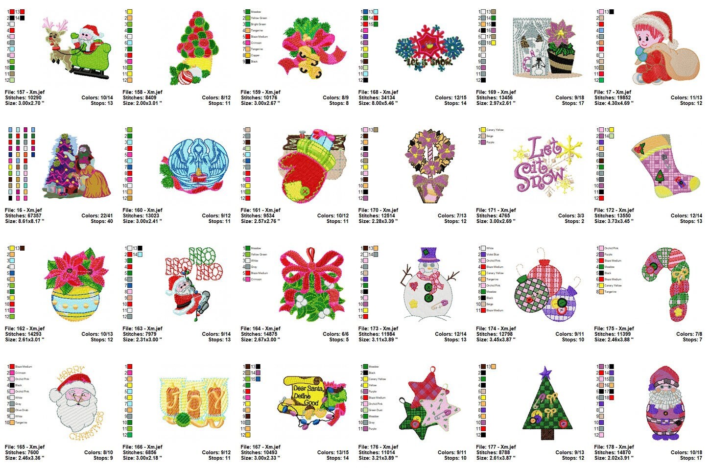 230 Christmas Embroidery Designs Bundle Xmas Merry Chrismas - Etsy