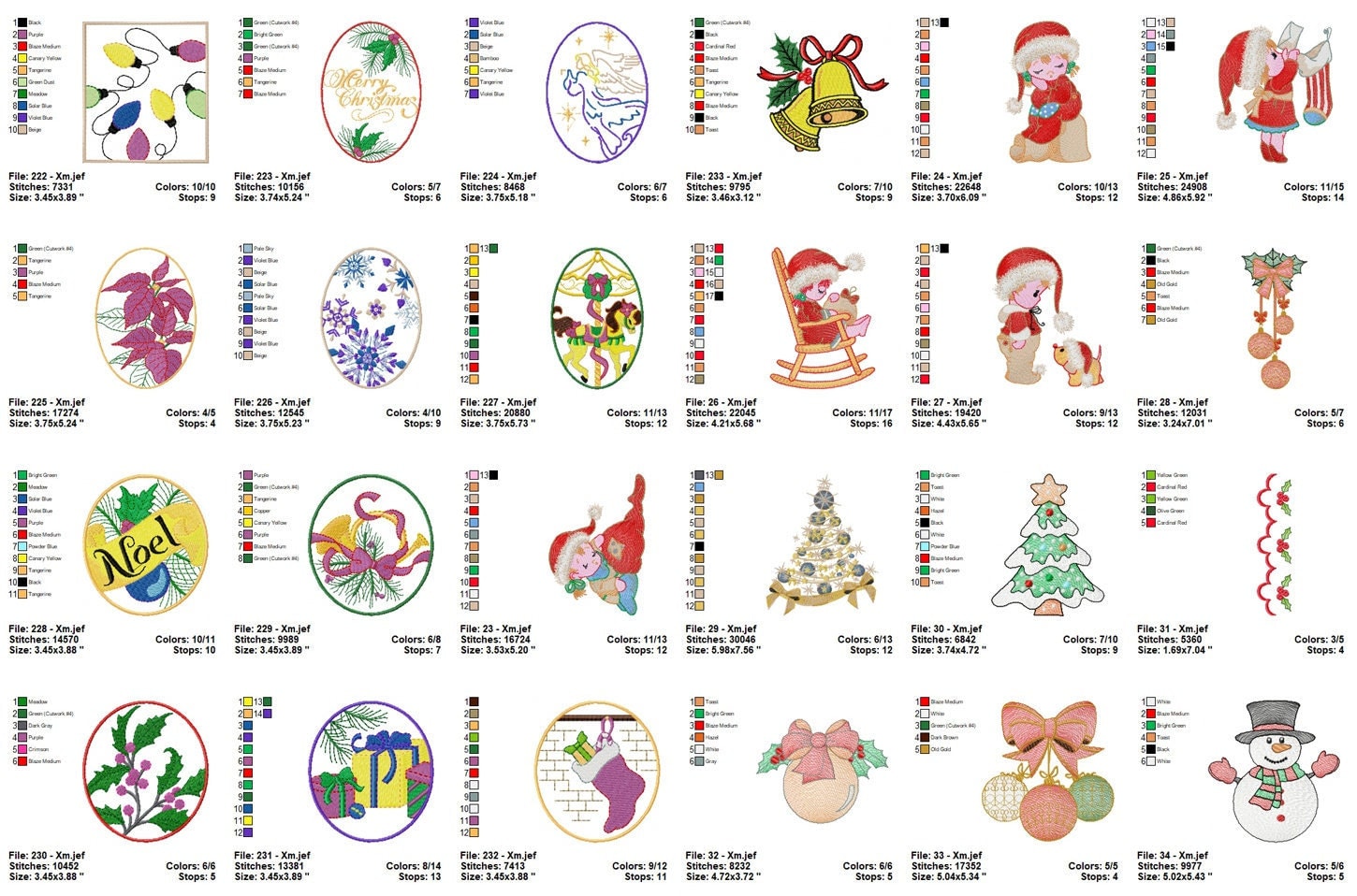 230 Christmas Embroidery Designs Bundle Xmas Merry Chrismas - Etsy