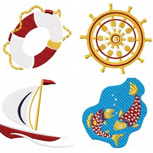 Nautical Machine Embroidery Designs - Sail Boat Embroidery Design ...