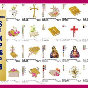 185 Religious Embroidery Designs Bundle, Embroidery Patterns, Bible ...