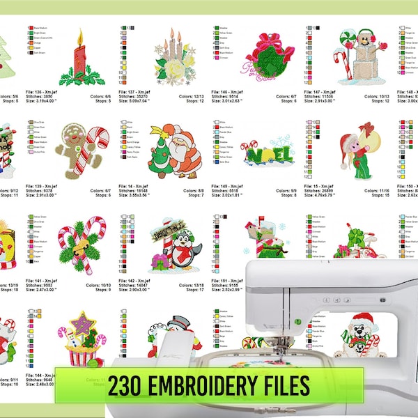 Christmas Embroidery Designs - Etsy
