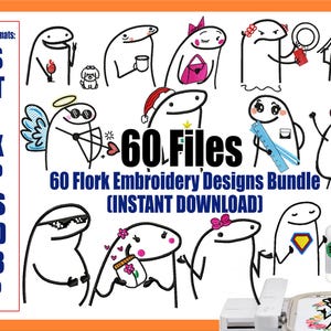 60 Flork Embroidery Designs Bundle, Flork Embroidery, Machine ...