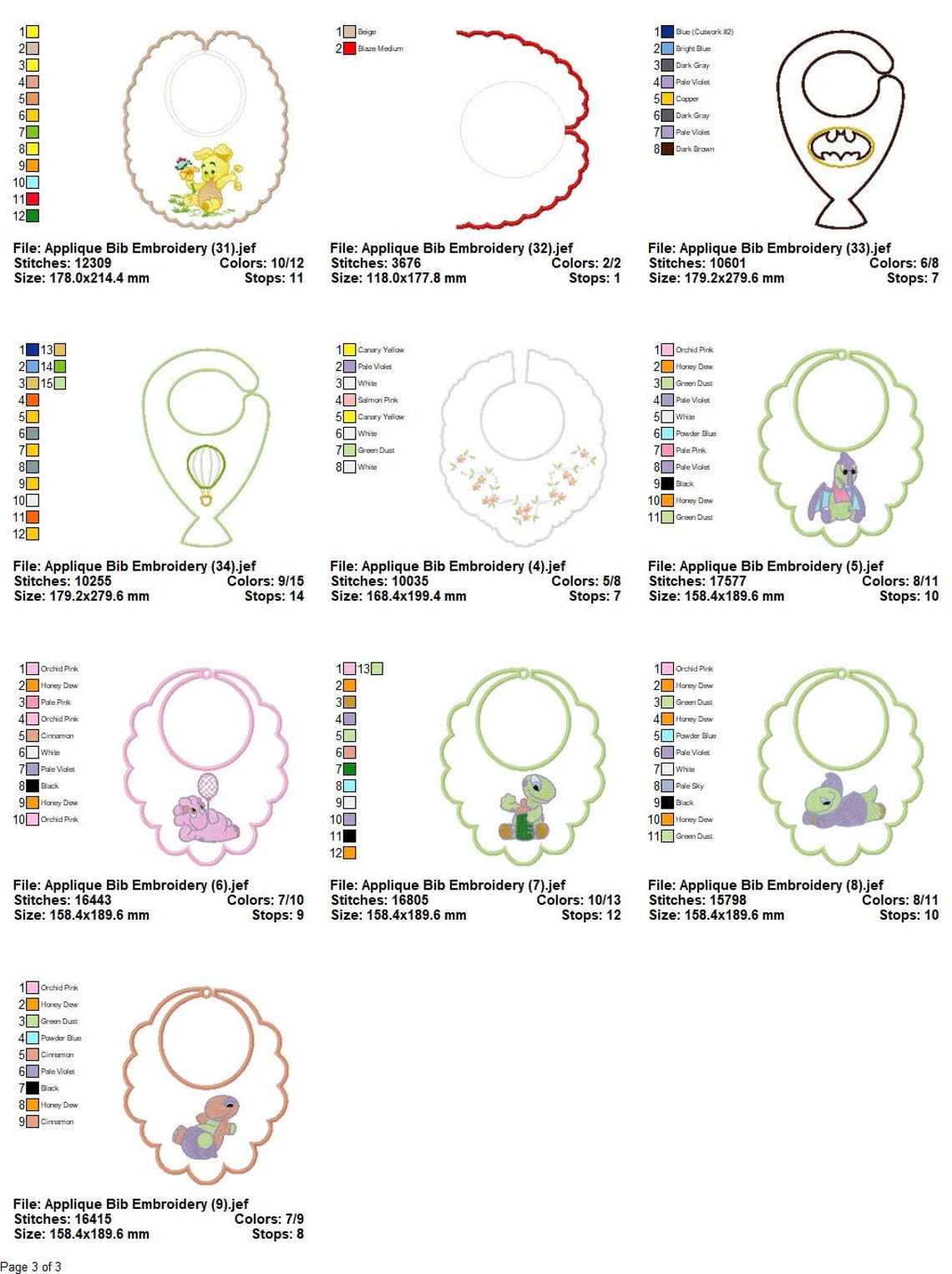 34 Baby Bib Applique Designs Baby Bibs Embroidery Baby Bib - Etsy