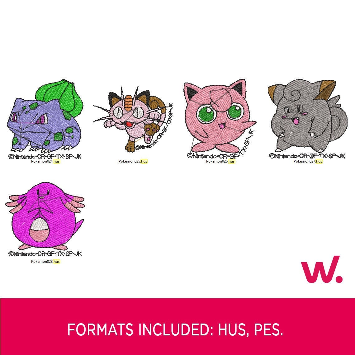 41 Pokemon Machine Embroidery Designs INSTANT DOWNLOAD - Etsy Canada